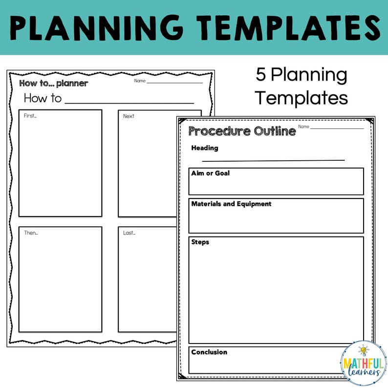 Procedural Writing - Posters Prompts Templates for Sequence & Procedure ...