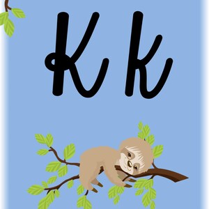 Sloth-themed Alphabet Posters | Classroom Decor | A-Z Educational ...