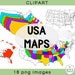 USA Maps Clipart High-resolution Digital Map Graphics United States Map ...