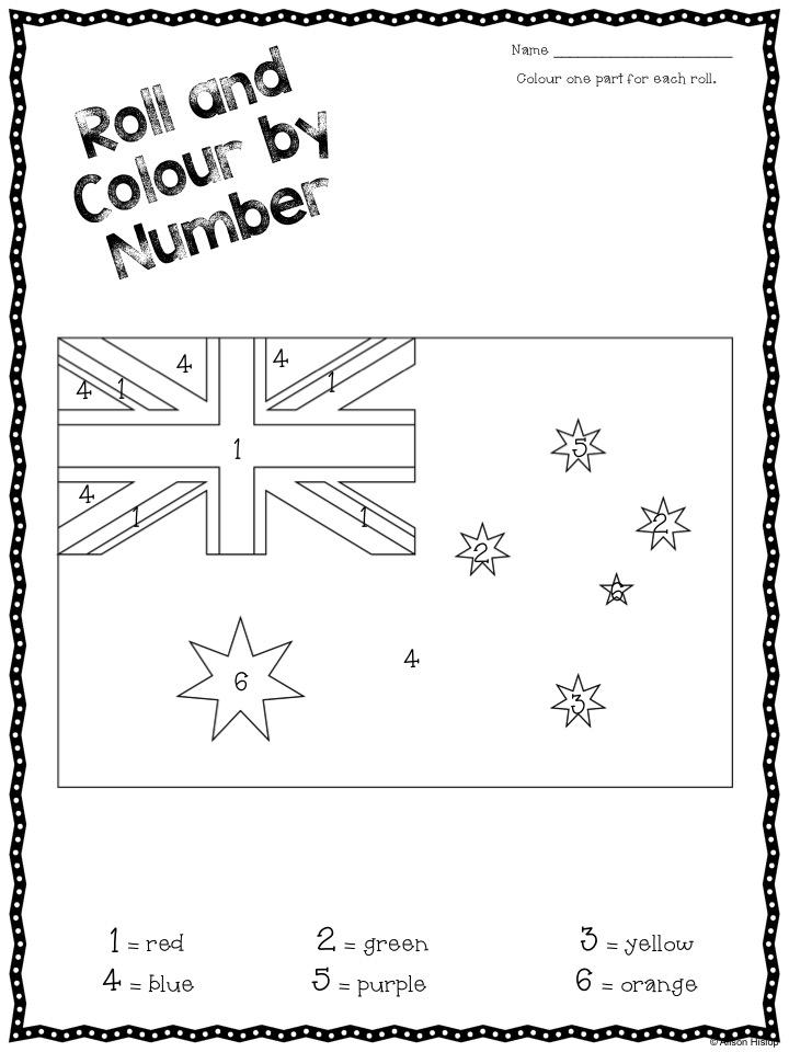 Australia Numbers to 12 and Colours Activity - Maths Counting ...