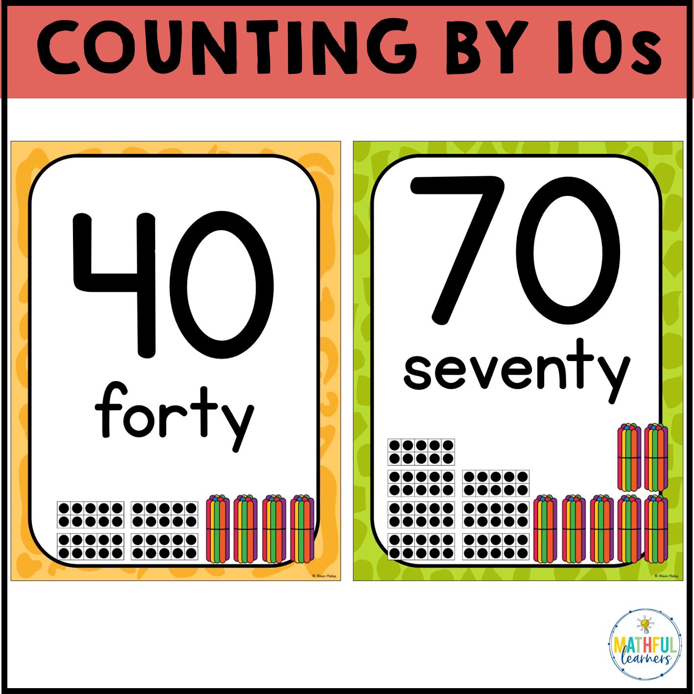 Number Posters & Flashcards - Tens Frame, Icypole Stick - 0-20, 10's to ...