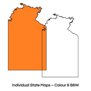 Australia Map Clipart | Australian State and Territory Illustrations ...