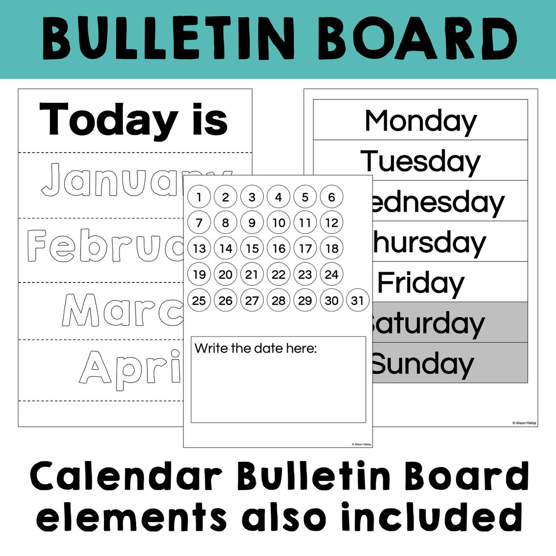 Daily Calendar Worksheets - Including Dates, Days, Months, Seasons and ...