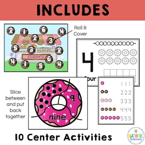 Numbers to 10 Donut Themed - Number Sense Activities, Worksheets ...