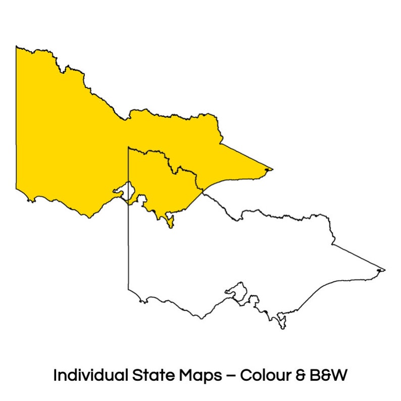 Australia Map Clipart | Australian State and Territory Illustrations ...