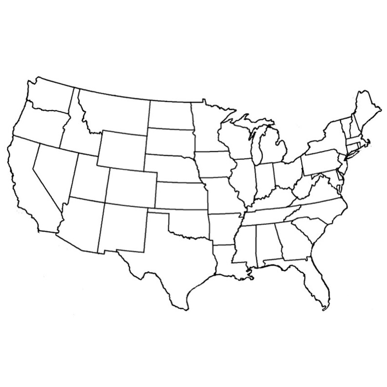 North America Map Clipart With USA, Canada, Mexico and Central America ...