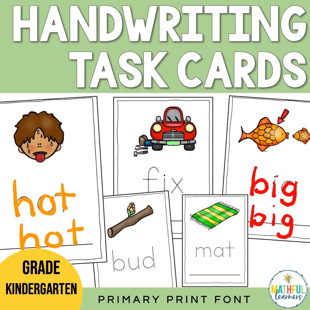 Handwriting Practice Cards - CVC Words Write & Wipe | Phonics | Writing ...