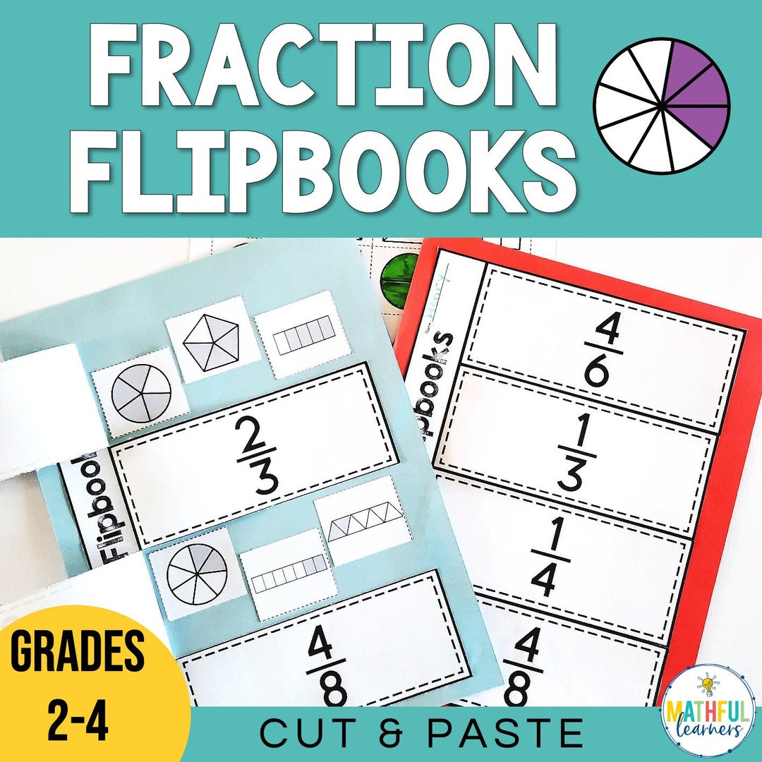 Matching & Equivalent Fractions Flipbooks - Worksheets With Pictures ...