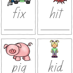 Handwriting Practice Cards - CVC Words Write & Wipe - QLD Font ...
