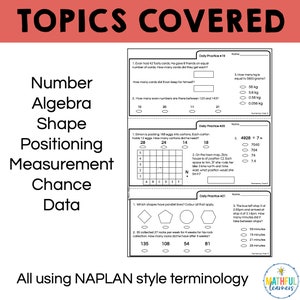 Naplan Numeracy Practise Tests Year 5 Daily Maths Worksheets - Etsy