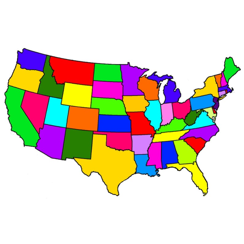 North America Map Clipart With USA, Canada, Mexico and Central America ...