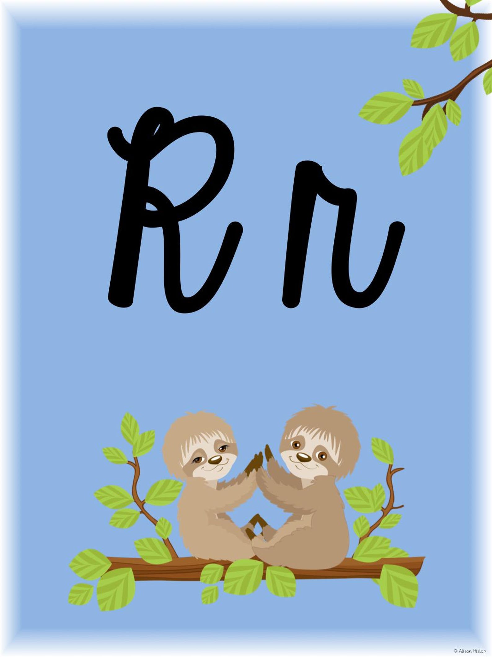 Sloth-themed Alphabet Posters | Classroom Decor | A-Z Educational ...