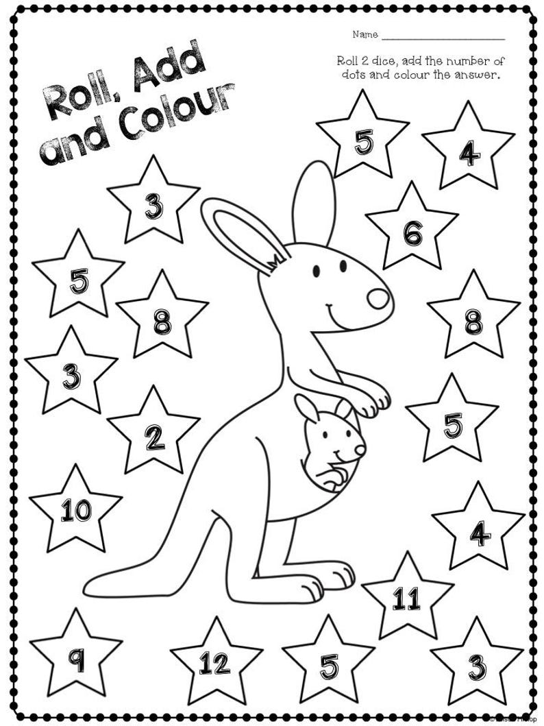 Australia Numbers to 12 and Colours Activity - Maths Counting ...