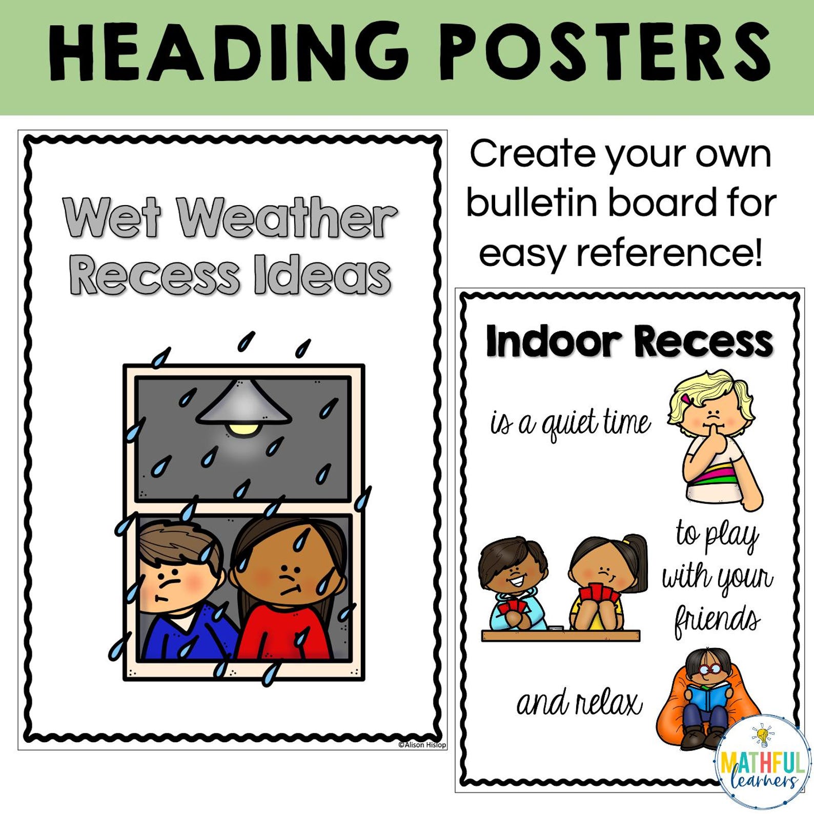 Indoor Recess Posters Pack - Wet Weather Recess Timetable Posters ...