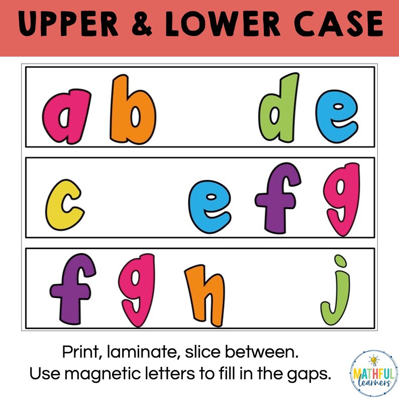 Alphabet Literacy Center Activity With A-Z Magnetic Letters Game ...