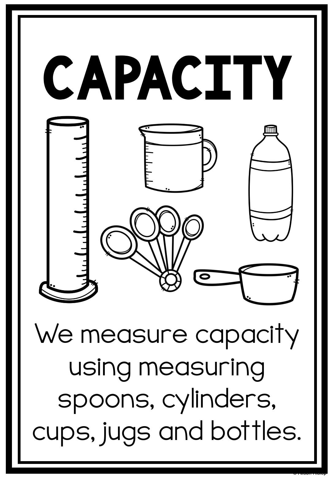 Volume and Capacity Posters - Math Terminology Vocabulary Digital ...