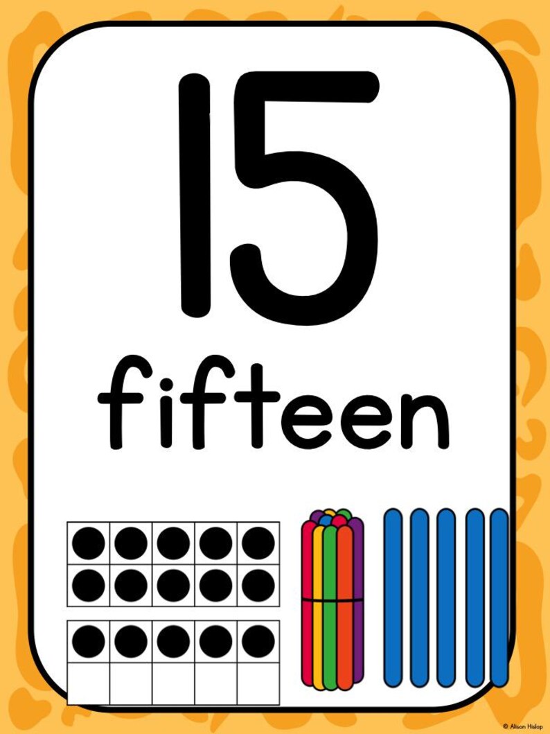 Number Posters & Flashcards - Tens Frame, Icypole Stick - 0-20, 10's to ...