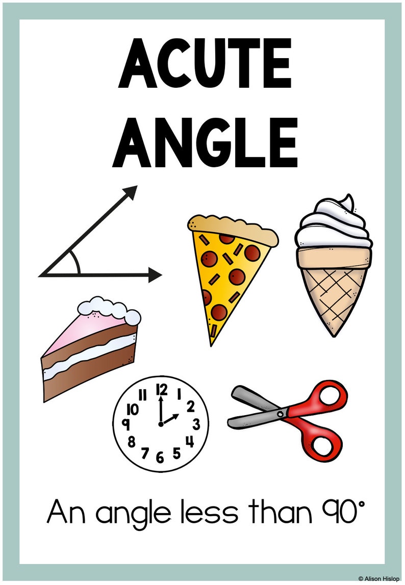Angles Posters - Geometry Terminology - Math Vocabulary Classroom ...