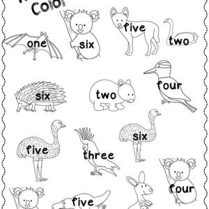 Australia Numbers to 12 and Colours Activity - Maths Counting ...