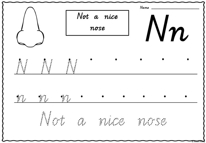 Ants in the Apple Handwriting Sheets | Victorian Cursive Font ...