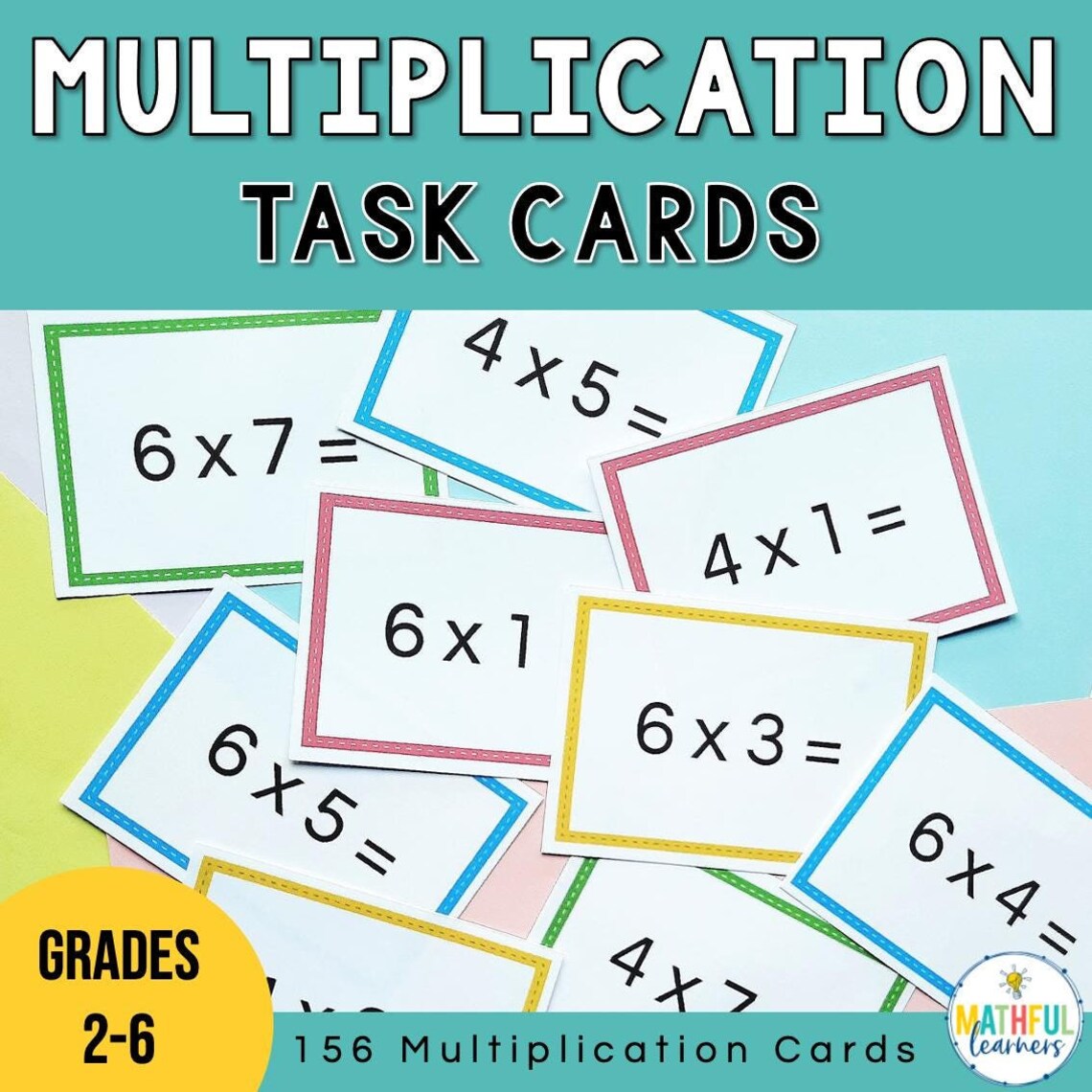 Multiplication Task Cards - Times Tables Cards for Games and Activities ...