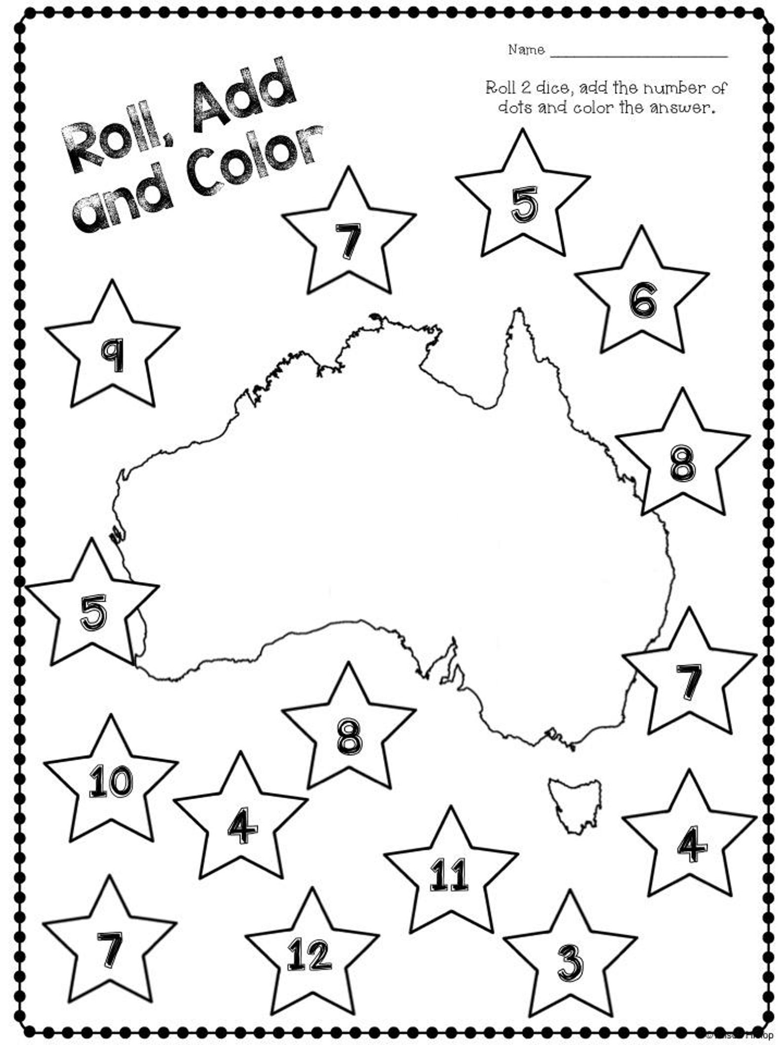 Australia Numbers to 12 and Colours Activity - Maths Counting ...