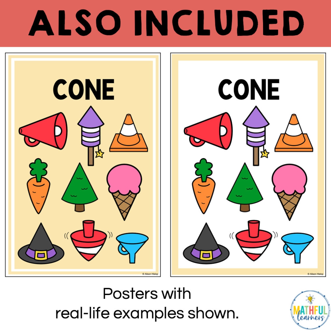 3D Shape Posters - Side, Vertices, Faces - Real Life Math Terminology ...