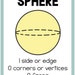 3D Shape Posters - Side, Vertices, Faces - Real Life Math Terminology ...