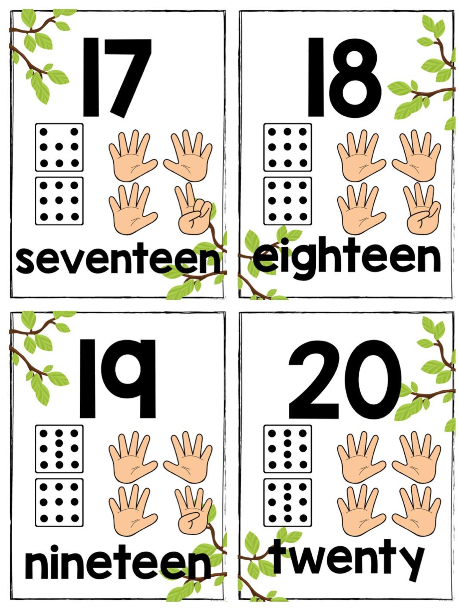Number Posters 1 to 20, Counting by 10s to 100 - Classroom Decor Sloth ...