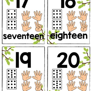Number Posters 1 to 20, Counting by 10s to 100 - Classroom Decor Sloth ...