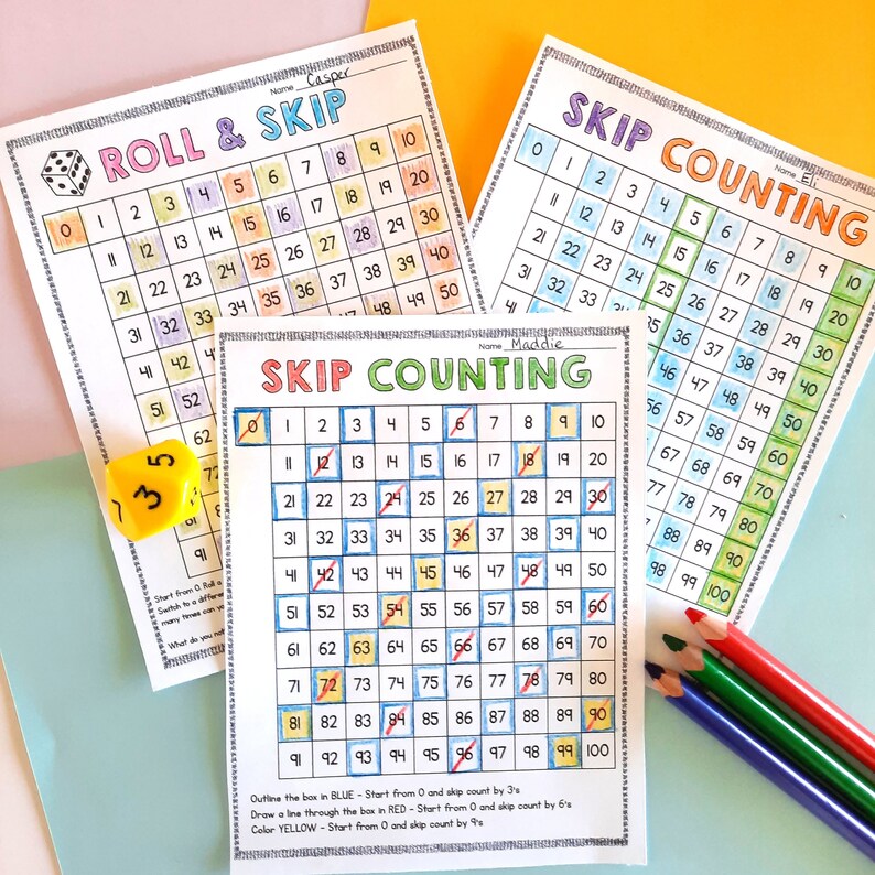 Math Skip Counting Activities - Geometric Multiplication Circles ...
