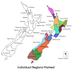 New Zealand Maps Clipart | High-resolution Digital Map Illustrations ...