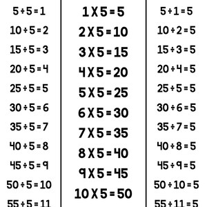 Timestables Posters - Multiplication & Division Inverse Operations Math ...