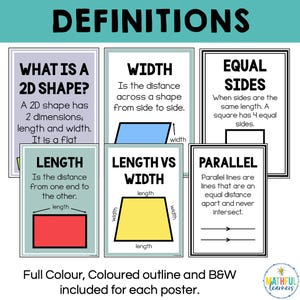 2D Shape Posters | Geometry Posters | Classroom Display | Math ...
