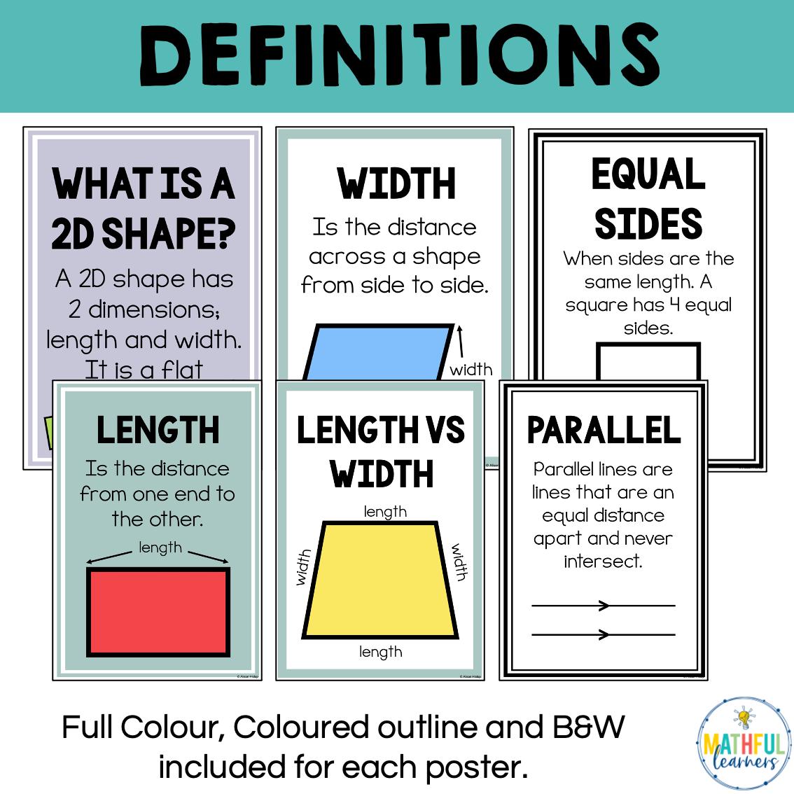 2D Shape Posters | Geometry Posters | Classroom Display | Math ...