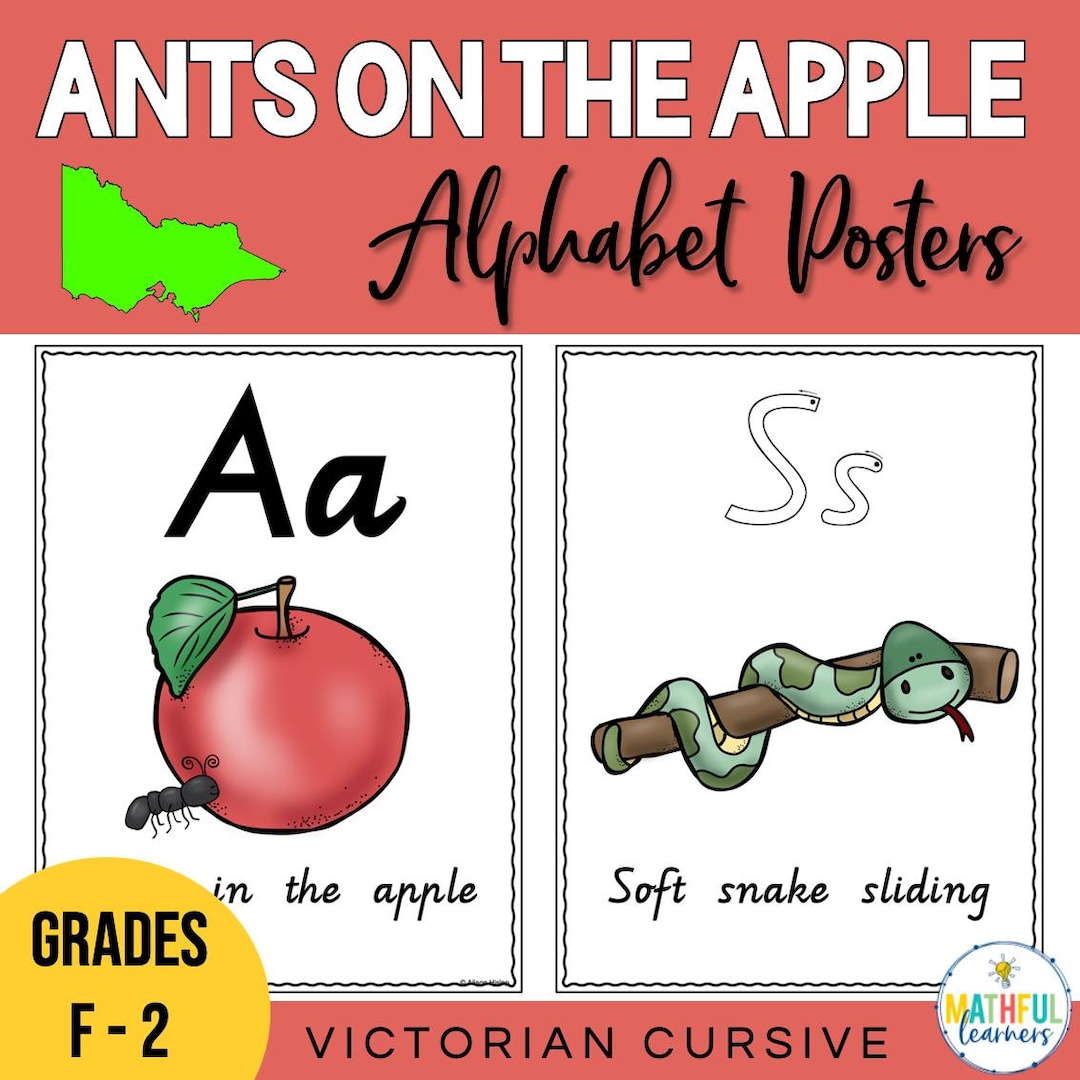 Ants in the Apple Alphabet Posters & Flashcards - Victorian Modern ...