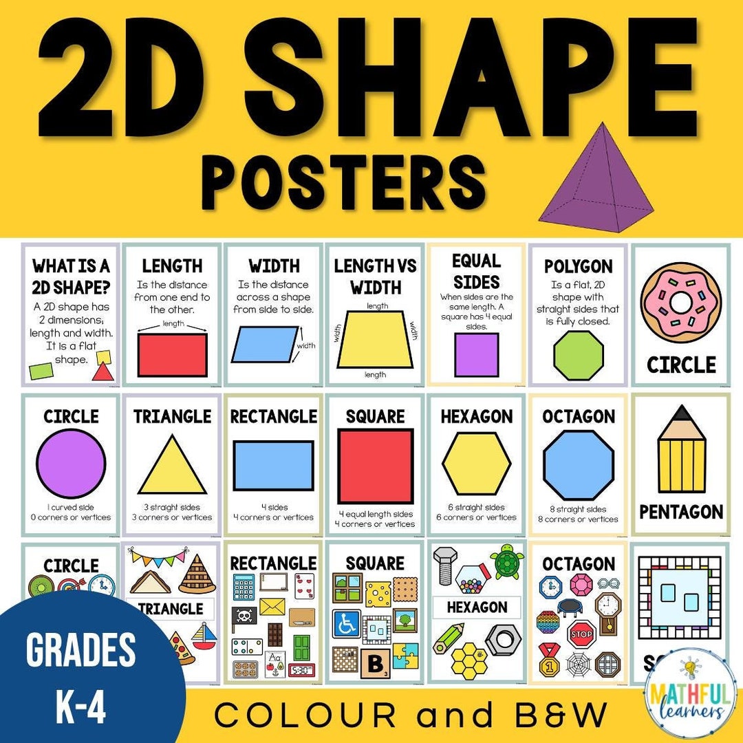 2D Shape Posters | Geometry Posters | Classroom Display | Math ...