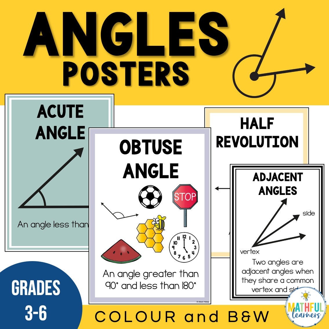 Angles Posters - Geometry Terminology - Math Vocabulary Classroom ...