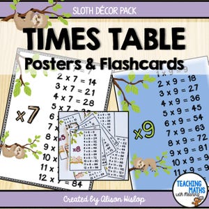 Times Tables Posters for Teaching Multiplication - Classroom Math ...