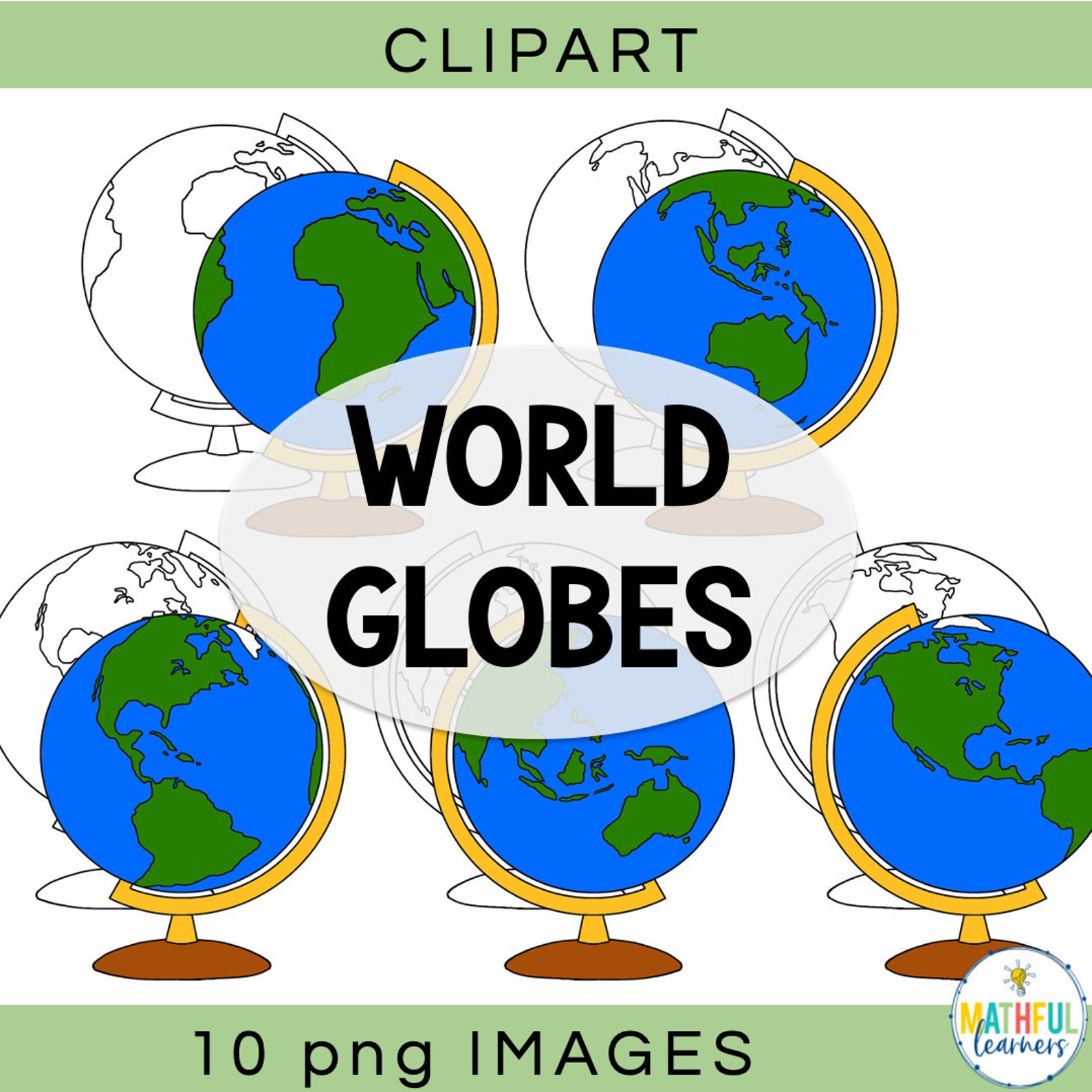 World Globe Clipart | High-resolution Digital Globe Illustrations ...