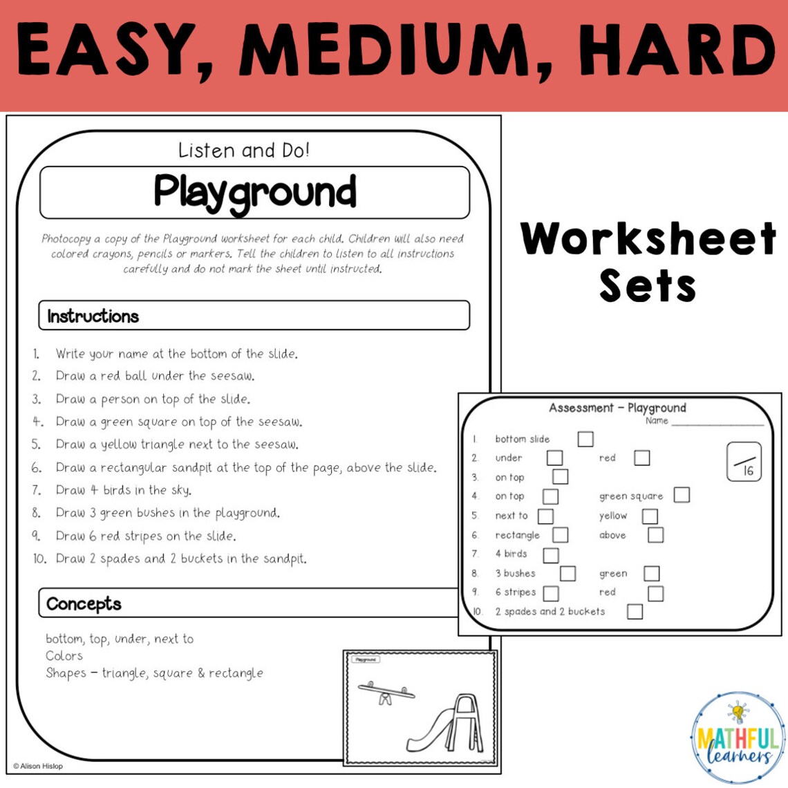 Following Directions - Shape & Positional Language - Listening ...