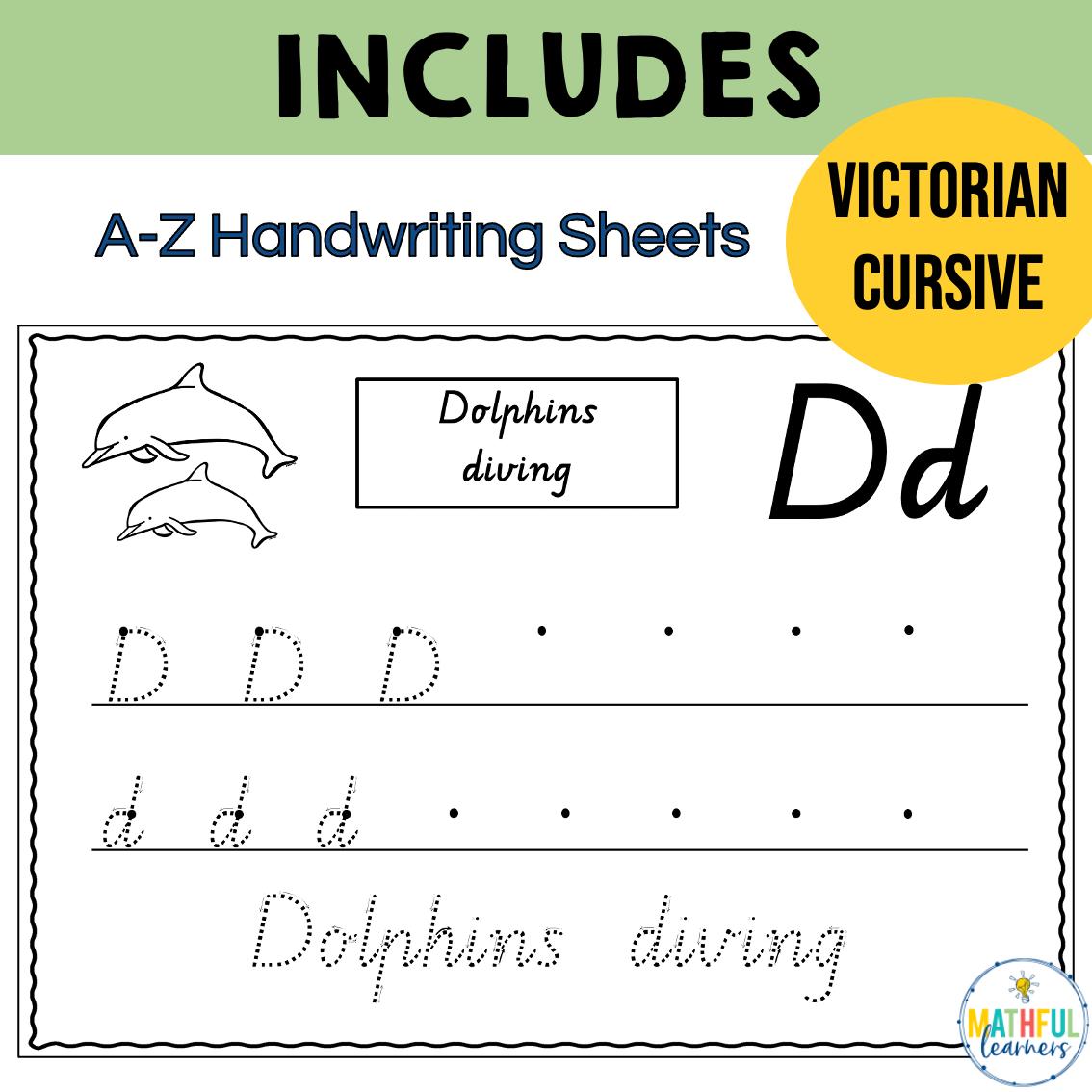 Ants in the Apple Handwriting Sheets | Victorian Cursive Font ...