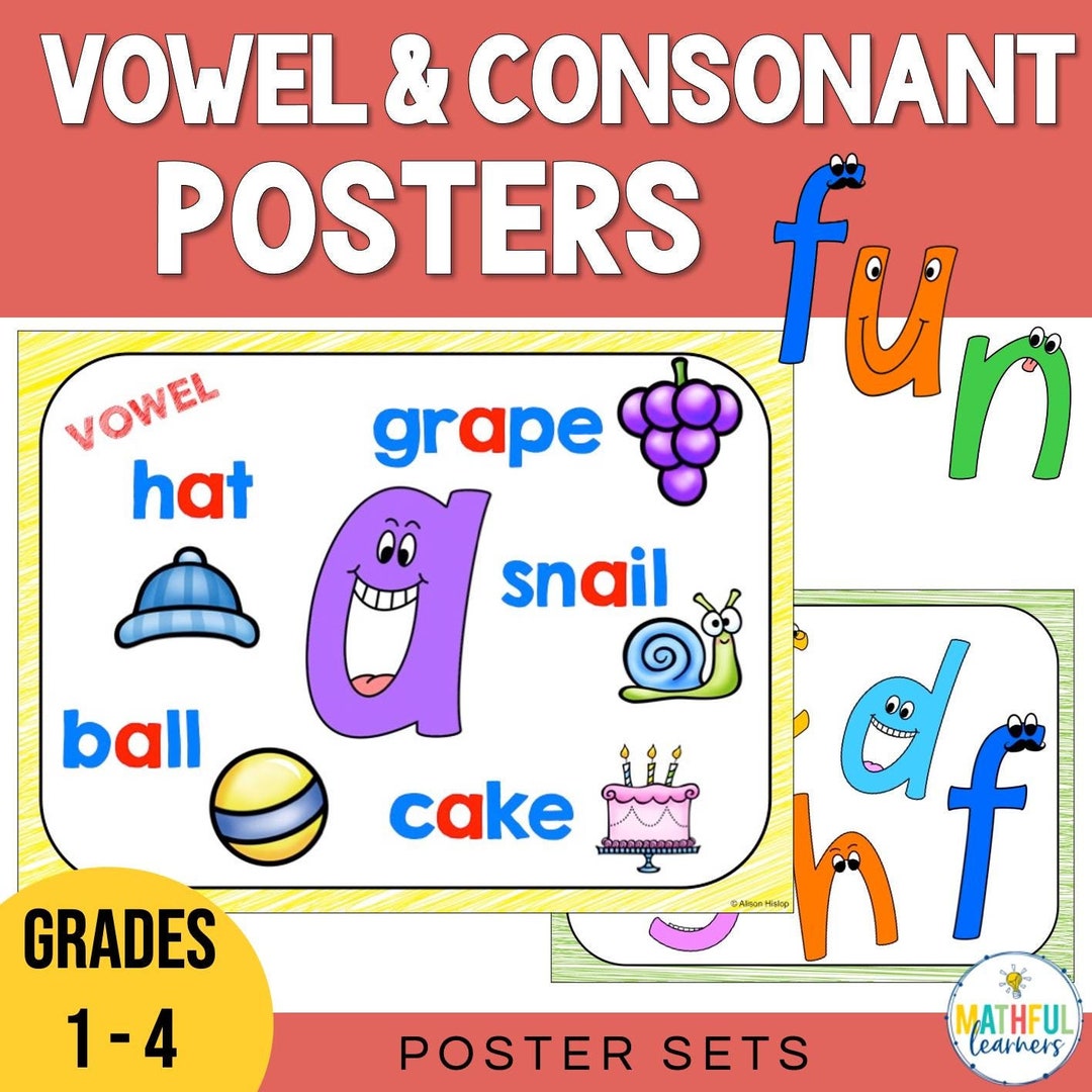Consonants and Vowel Classroom Posters - Letter Display for Your ...