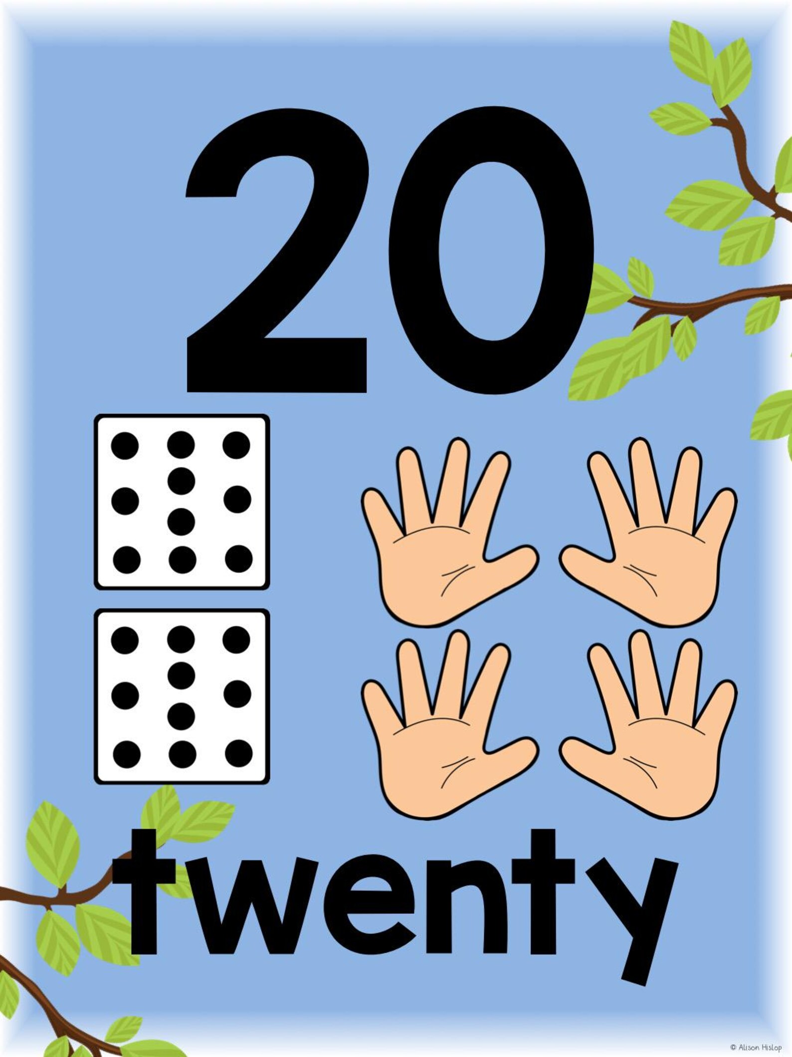 Number Posters 1 to 20, Counting by 10s to 100 - Classroom Decor Sloth ...