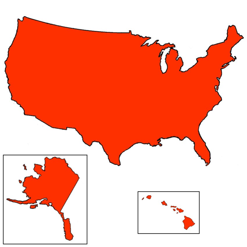 USA Maps Clipart | High-resolution Digital Map Graphics | United States ...