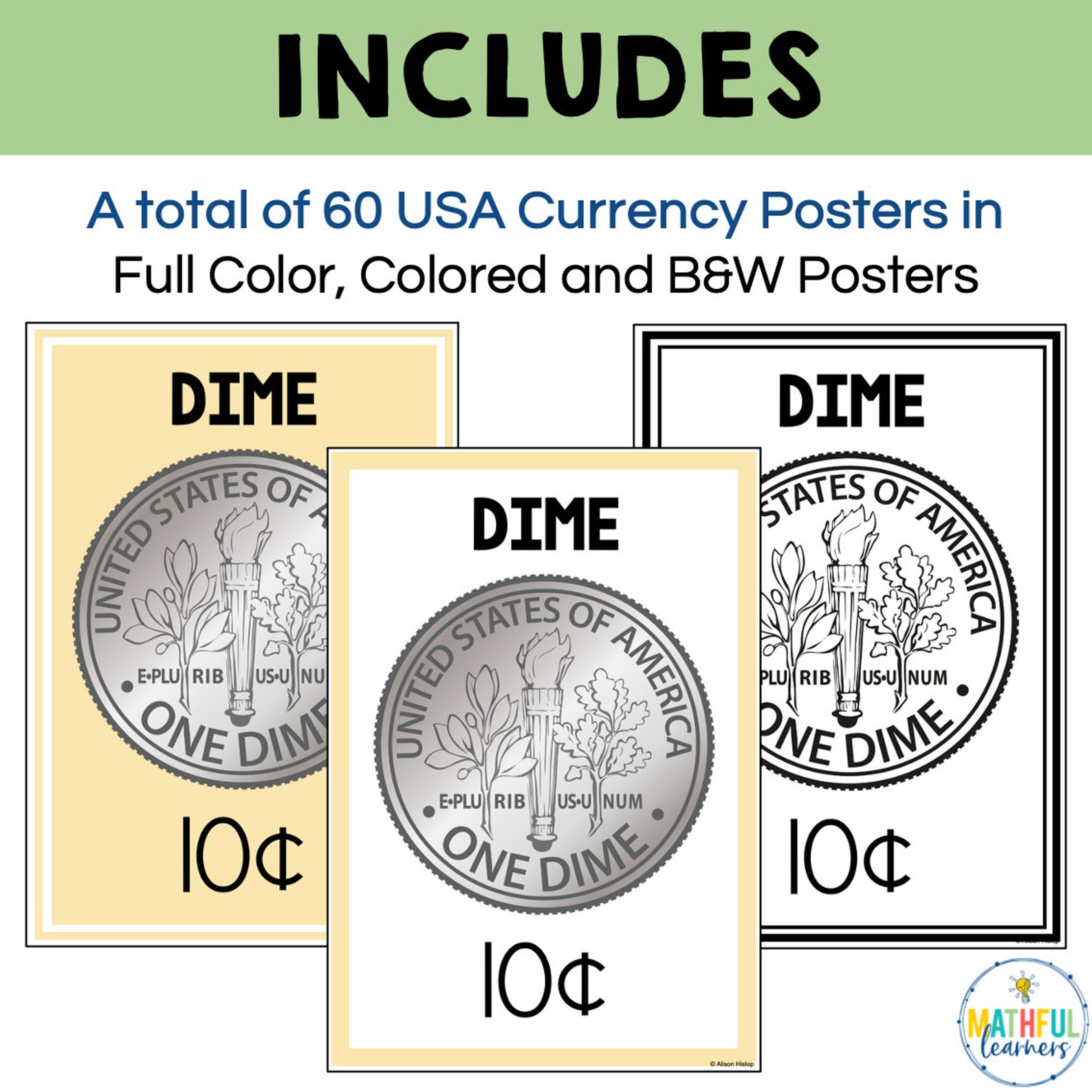 USA Money Posters - Including Coins and Bills US Currency - Etsy