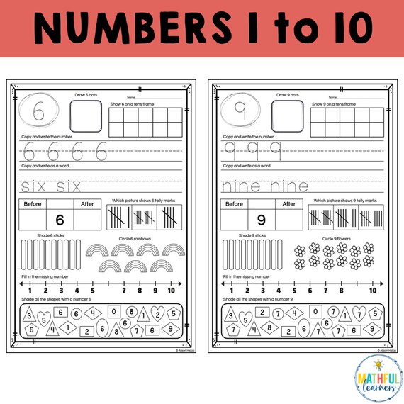 Hoja De Trabajo De Sentido Numérico