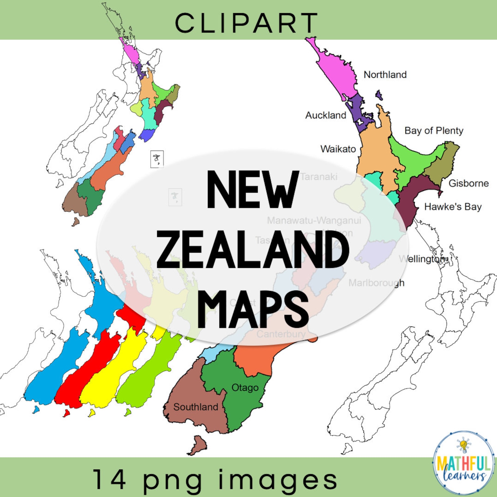 New Zealand Maps Clipart | High-resolution Digital Map Illustrations ...