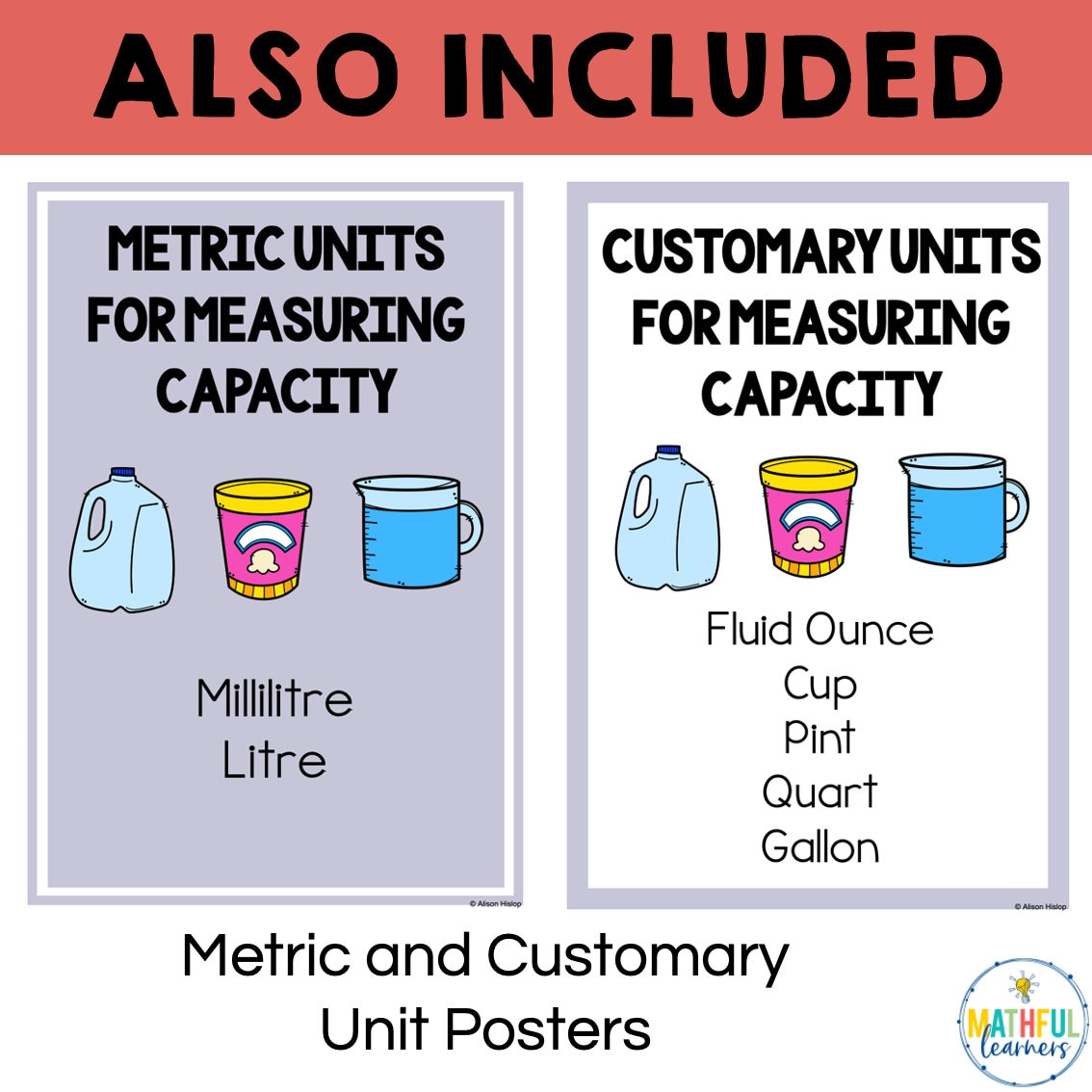 Volume and Capacity Posters - Math Terminology Vocabulary Digital ...