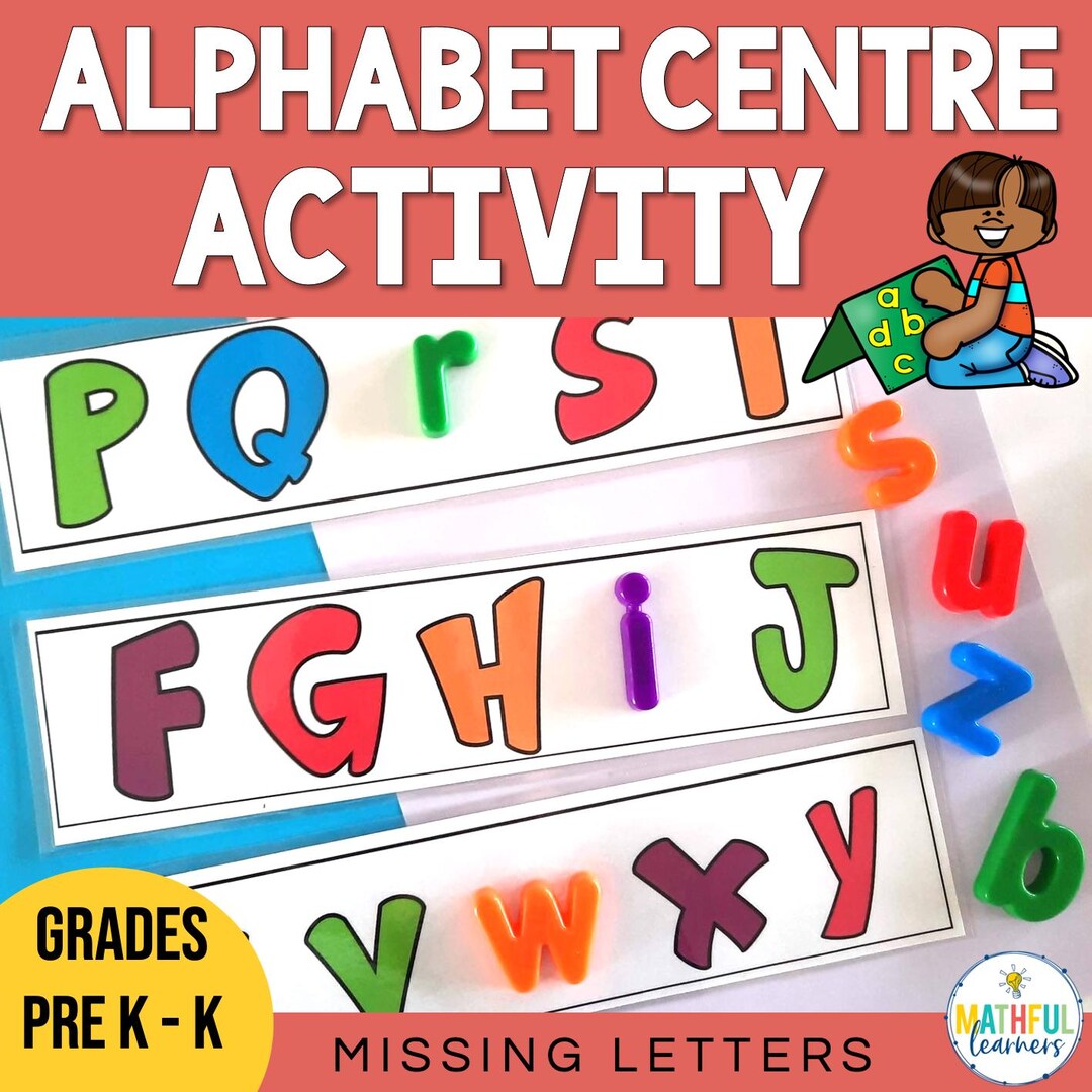 Alphabet Literacy Center Activity With A-Z Magnetic Letters Game ...